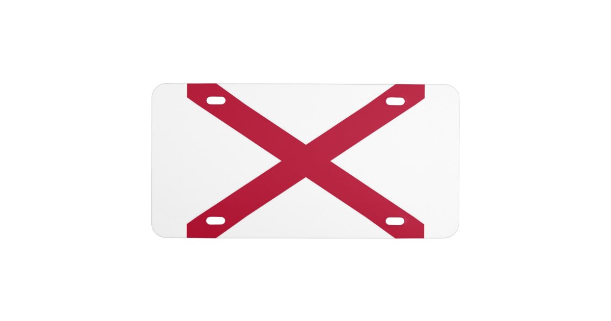 Alabama State flag License Plate | Zazzle