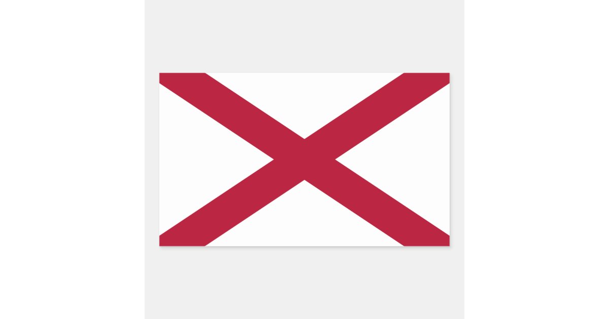 Alabama State Flag Rectangular Sticker | Zazzle