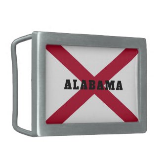 Alabama State Flag, USA Belt Buckle | Zazzle
