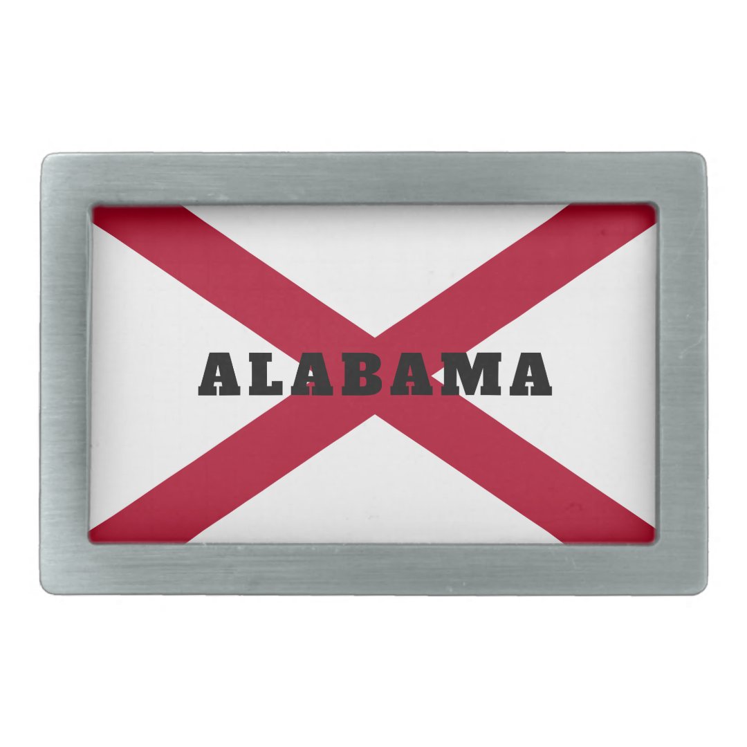 Alabama State Flag, USA Belt Buckle | Zazzle