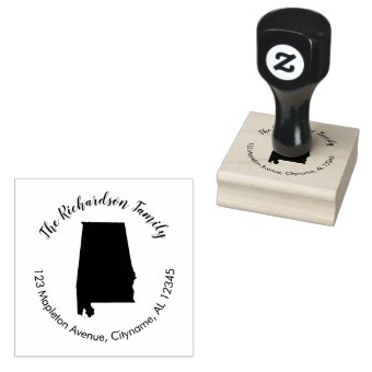 Alabama state return address rubber stamp | Zazzle