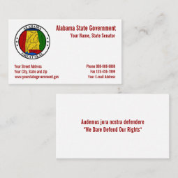 Alabama State Seal Government Business Card | Zazzle