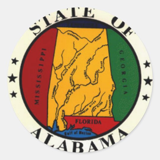 Alabama State Seal Stickers | Zazzle.com