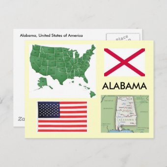 Alabama, USA Postcard | Zazzle