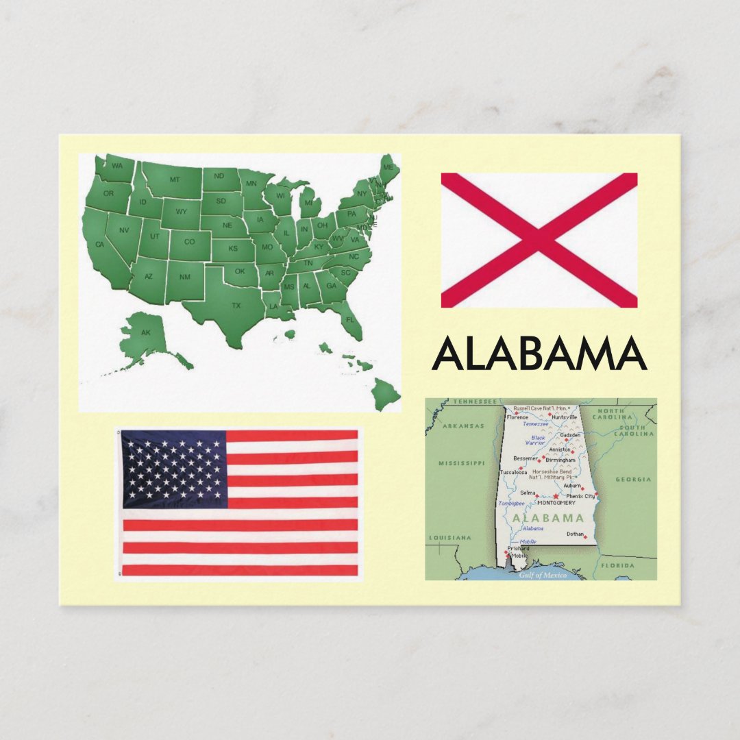 Alabama, USA Postcard | Zazzle