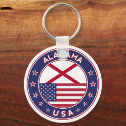 Alabama, USA States, Alabama Keychain | Zazzle