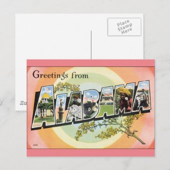 Alabama - Vintage Alabama Travel Postcard | Zazzle