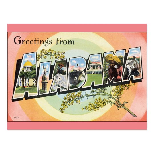 Alabama - Vintage Alabama Travel Postcard | Zazzle.com