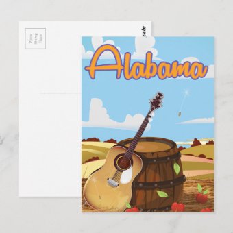 Alabama vintage travel poster postcard | Zazzle