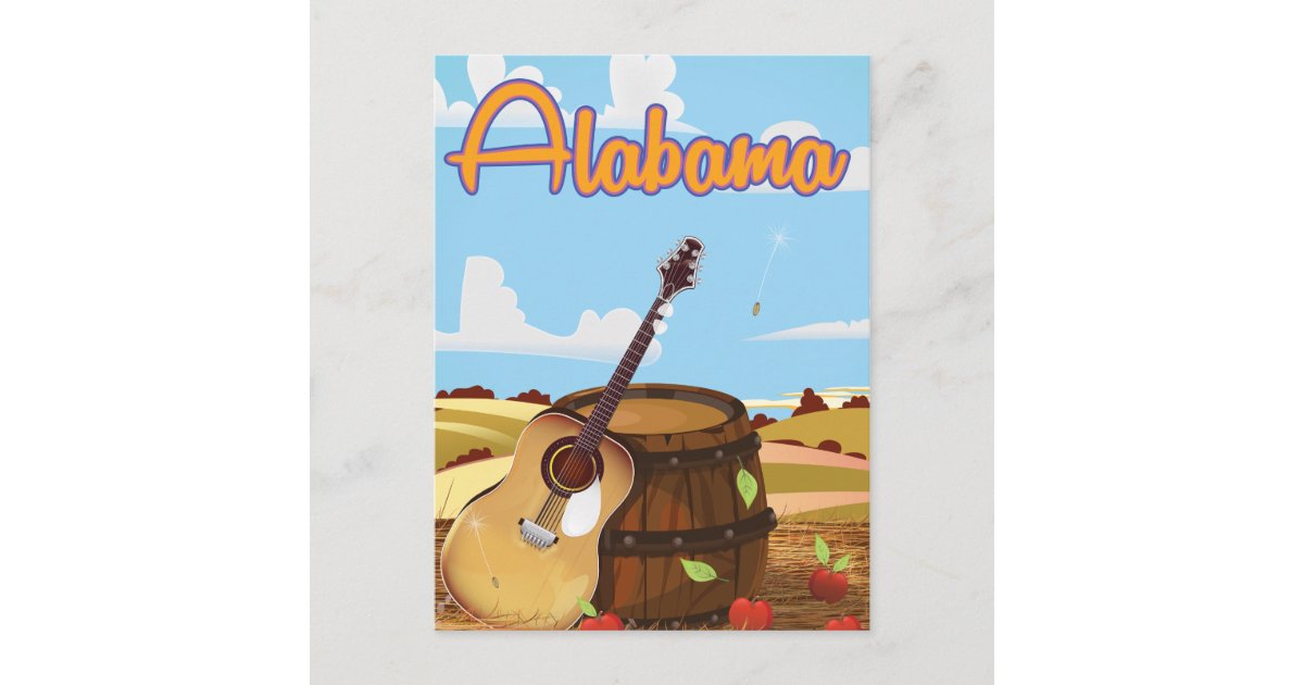Alabama vintage travel poster postcard | Zazzle