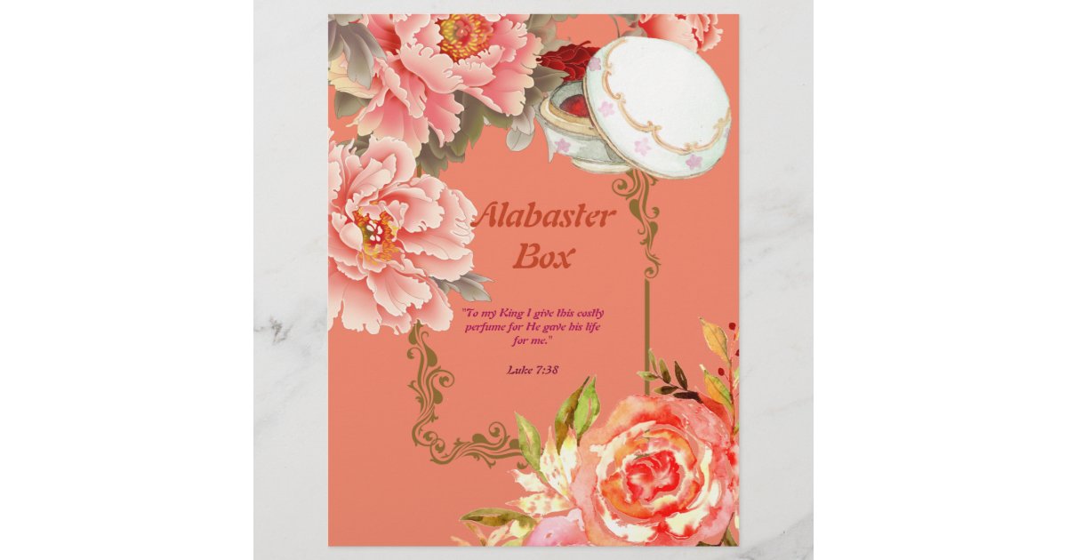 Alabaster Box Poem Personalized Paper | Zazzle
