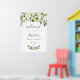 Alabaster Floral Bridal Shower Welcome Poster | Zazzle