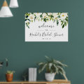 Alabaster Floral Bridal Shower Welcome Poster | Zazzle