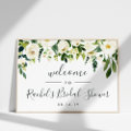 Alabaster Floral Bridal Shower Welcome Poster | Zazzle