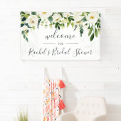 Alabaster Floral Shower Welcome Banner | Zazzle