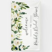 Alabaster Floral Shower Welcome Banner | Zazzle