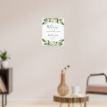 Alabaster Floral Wedding Welcome Poster | Zazzle