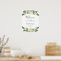 Alabaster Floral Wedding Welcome Poster | Zazzle