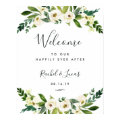 Alabaster Floral Wedding Welcome Poster | Zazzle