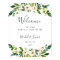 Alabaster Floral Wedding Welcome Poster | Zazzle