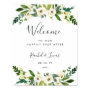 Alabaster Floral Wedding Welcome Poster | Zazzle