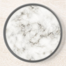 Alabaster Obsidian Pewter Rim marble coasters | Zazzle
