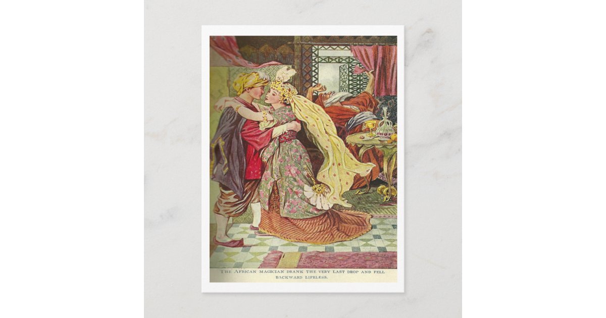 Aladdin and the Wonderful Lamp Postcard | Zazzle