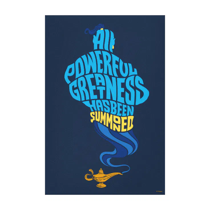 Aladdin | Genie - All Powerful Greatness Canvas Print | Zazzle