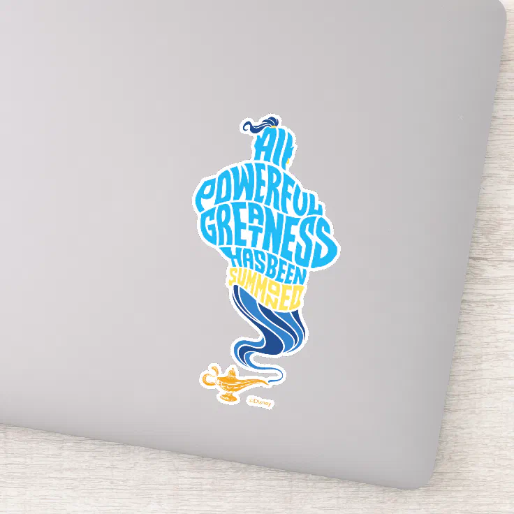 Aladdin | Genie - All Powerful Greatness Sticker | Zazzle
