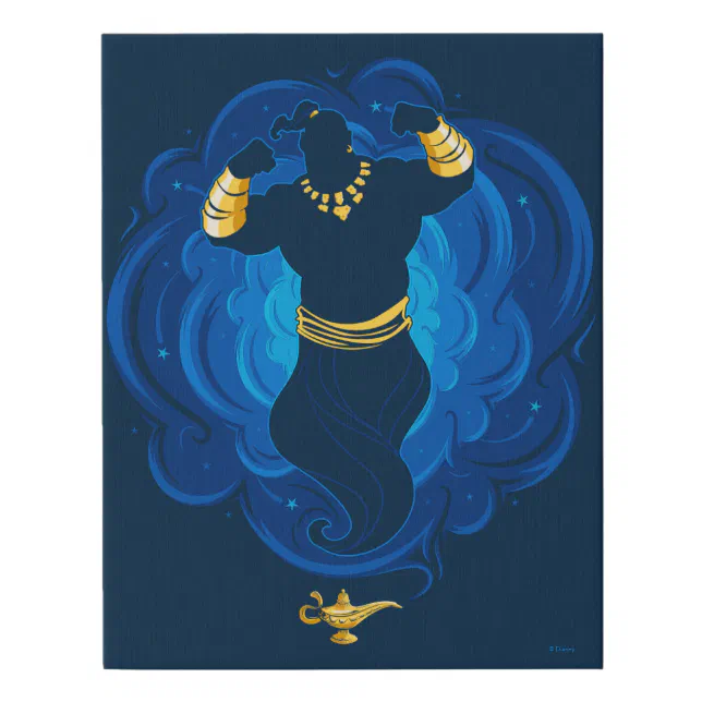 Aladdin | Genie Emerging From Lamp Faux Canvas Print | Zazzle