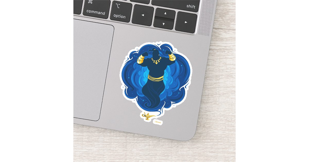 Aladdin | Genie Emerging From Lamp Sticker | Zazzle