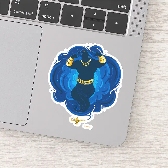 Aladdin | Genie Emerging From Lamp Sticker | Zazzle