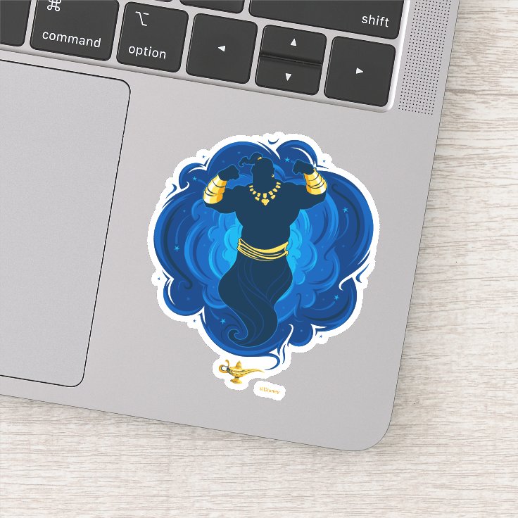 Aladdin | Genie Emerging From Lamp Sticker | Zazzle