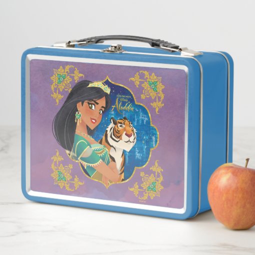 Aladdin | Jasmine And Raja Jewelled Graphic Metal Lunch Box | Zazzle
