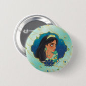 Aladdin | Jasmine Side Profile Graphic Button | Zazzle