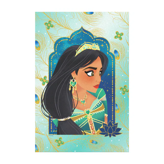 Aladdin | Jasmine Side Profile Graphic Canvas Print | Zazzle