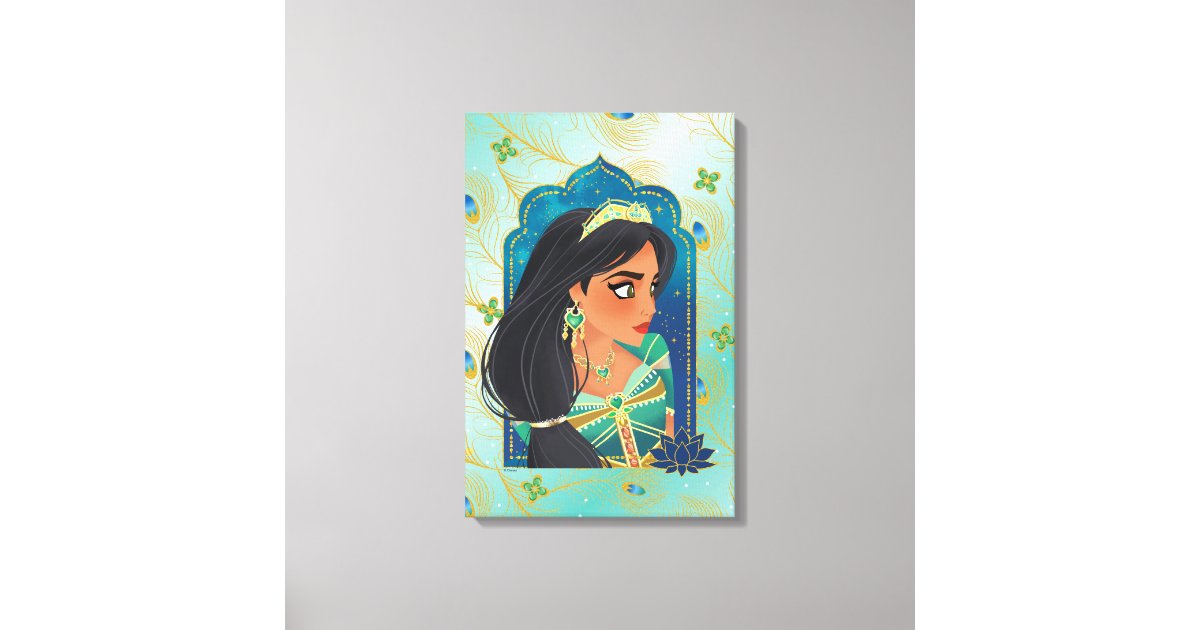Aladdin | Jasmine Side Profile Graphic Canvas Print | Zazzle
