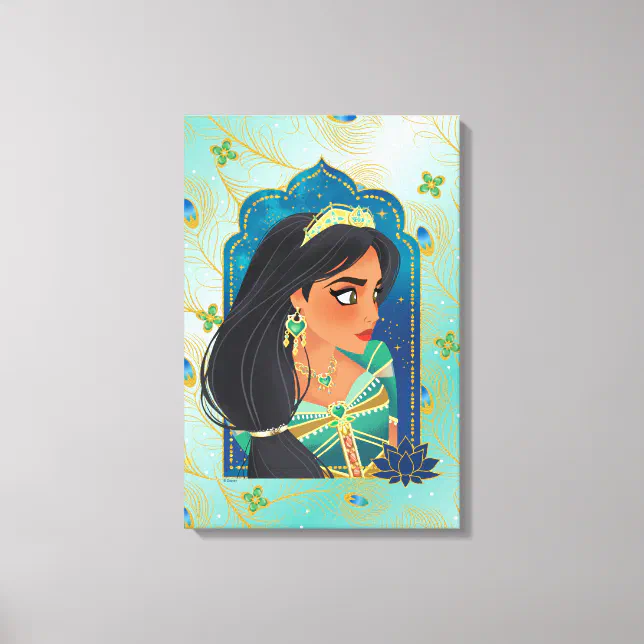 Aladdin | Jasmine Side Profile Graphic Canvas Print | Zazzle