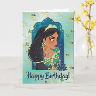 Aladdin | Jasmine Side Profile Graphic Card | Zazzle