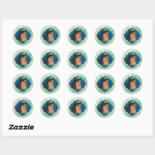 Aladdin | Jasmine Side Profile Graphic Classic Round Sticker | Zazzle