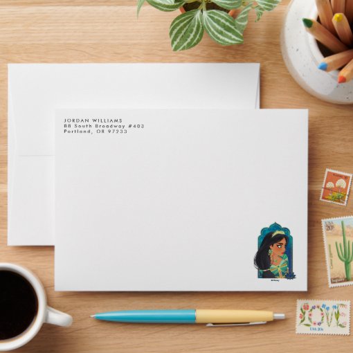 Aladdin | Jasmine Side Profile Graphic Envelope | Zazzle