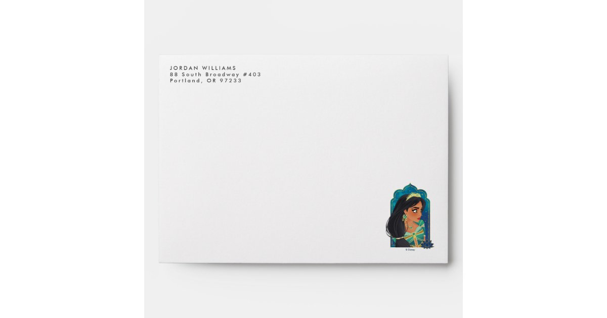 Aladdin | Jasmine Side Profile Graphic Envelope | Zazzle.com
