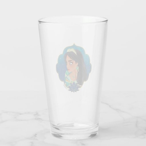 Aladdin | Jasmine Side Profile Graphic Glass | Zazzle