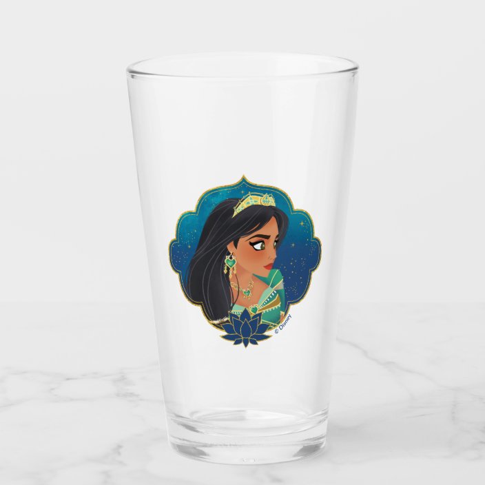 Aladdin | Jasmine Side Profile Graphic Glass | Zazzle.com