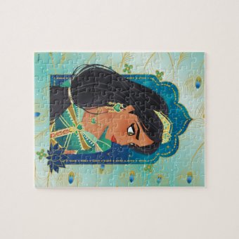 Aladdin | Jasmine Side Profile Graphic Jigsaw Puzzle | Zazzle