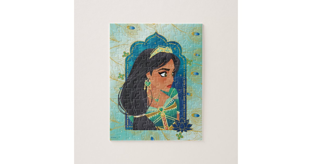 Aladdin | Jasmine Side Profile Graphic Jigsaw Puzzle | Zazzle