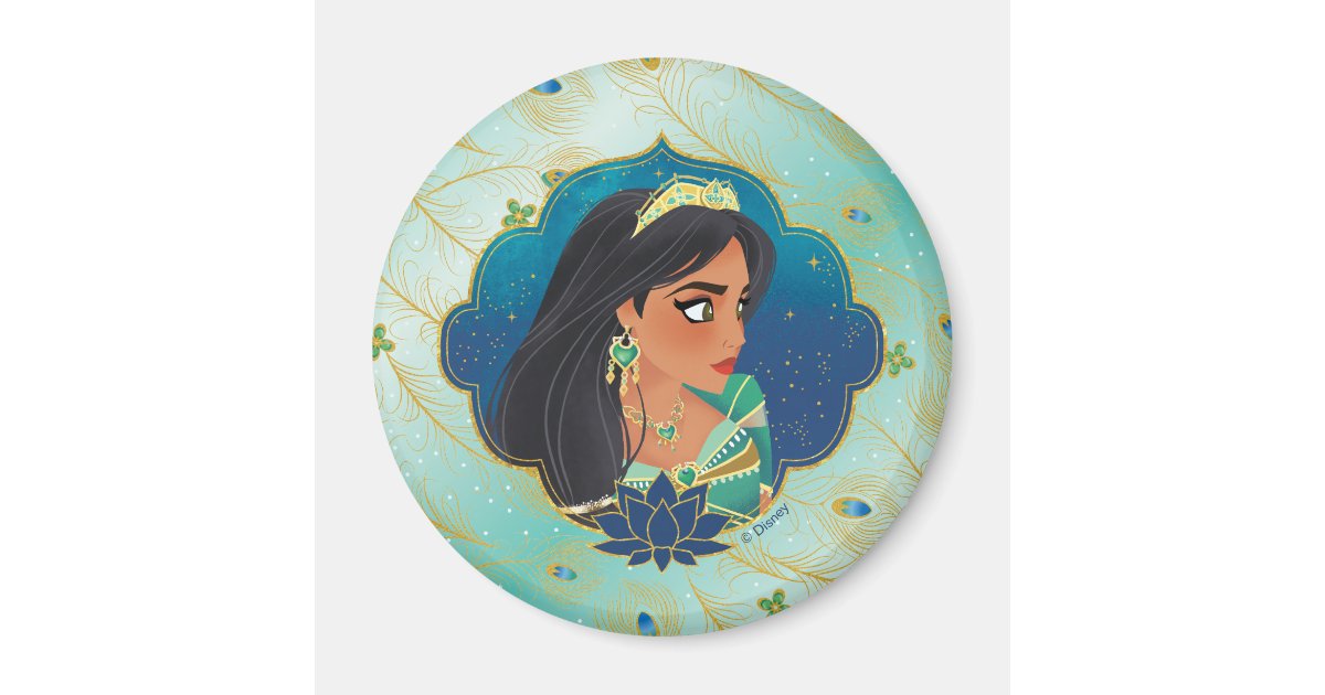 Aladdin | Jasmine Side Profile Graphic Magnet | Zazzle