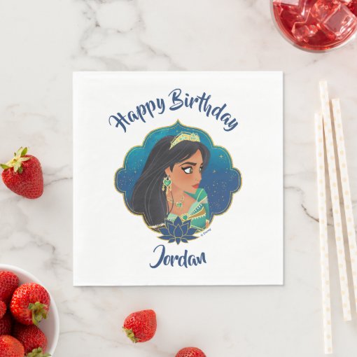 Aladdin | Jasmine Side Profile Graphic Napkins | Zazzle