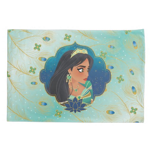 Aladdin | Jasmine Side Profile Graphic Pillow Case | Zazzle