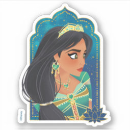 Aladdin | Jasmine Side Profile Graphic Sticker | Zazzle
